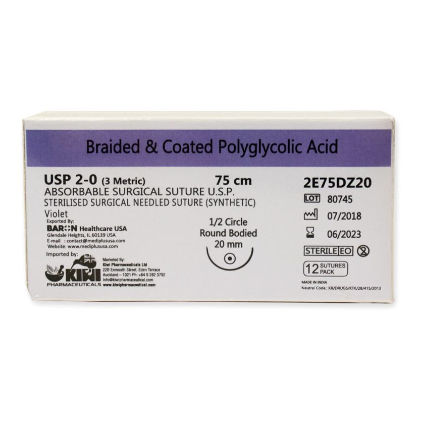 UNIGLYDE - Braided and Coated Polyglycolic Acid (PGA Suture) | Surgical ...