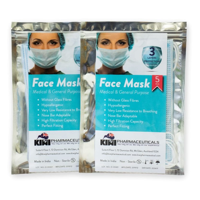Face Mask (Pack of 5) | Surgical Supplies | Medical Devices NZ